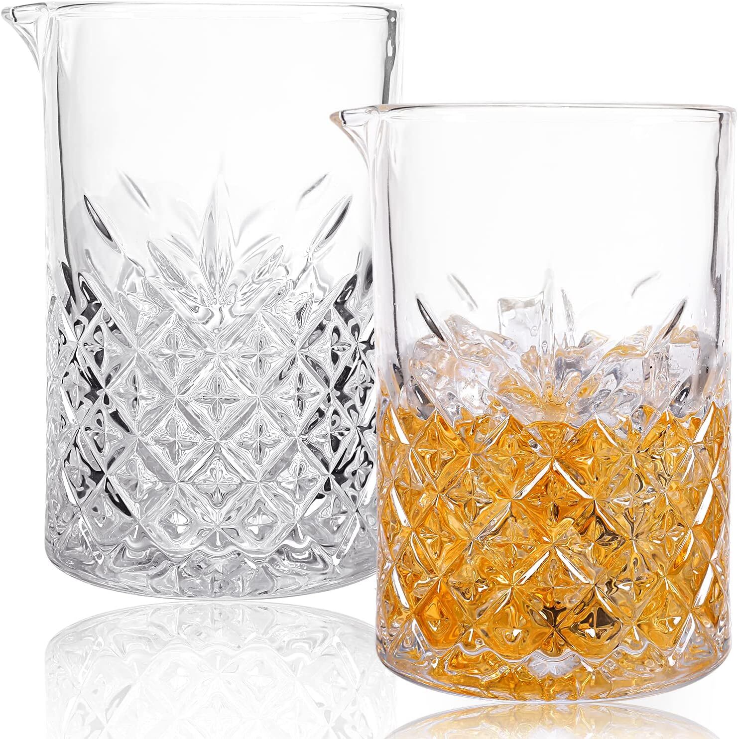 Cocktail Stirring Glass Diamond | Bourbon and Fire