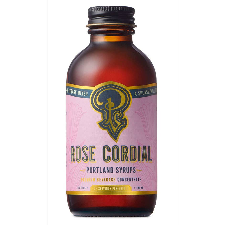 Rose Cordial Syrup 3.4oz | Bourbon and Fire