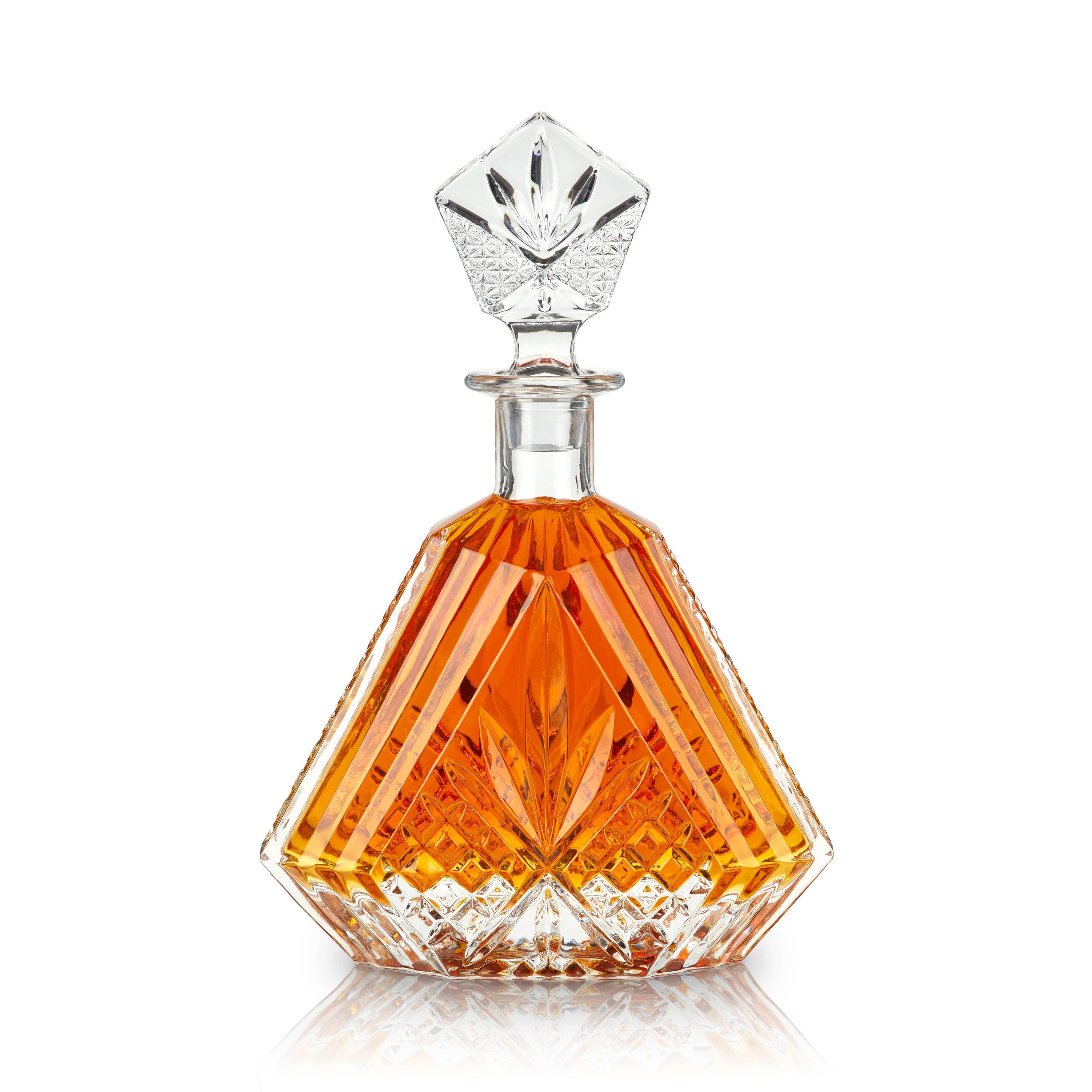 Admiral™ Vintage Style Irish Cut Crystal Whiskey Decanter Bourbon And
