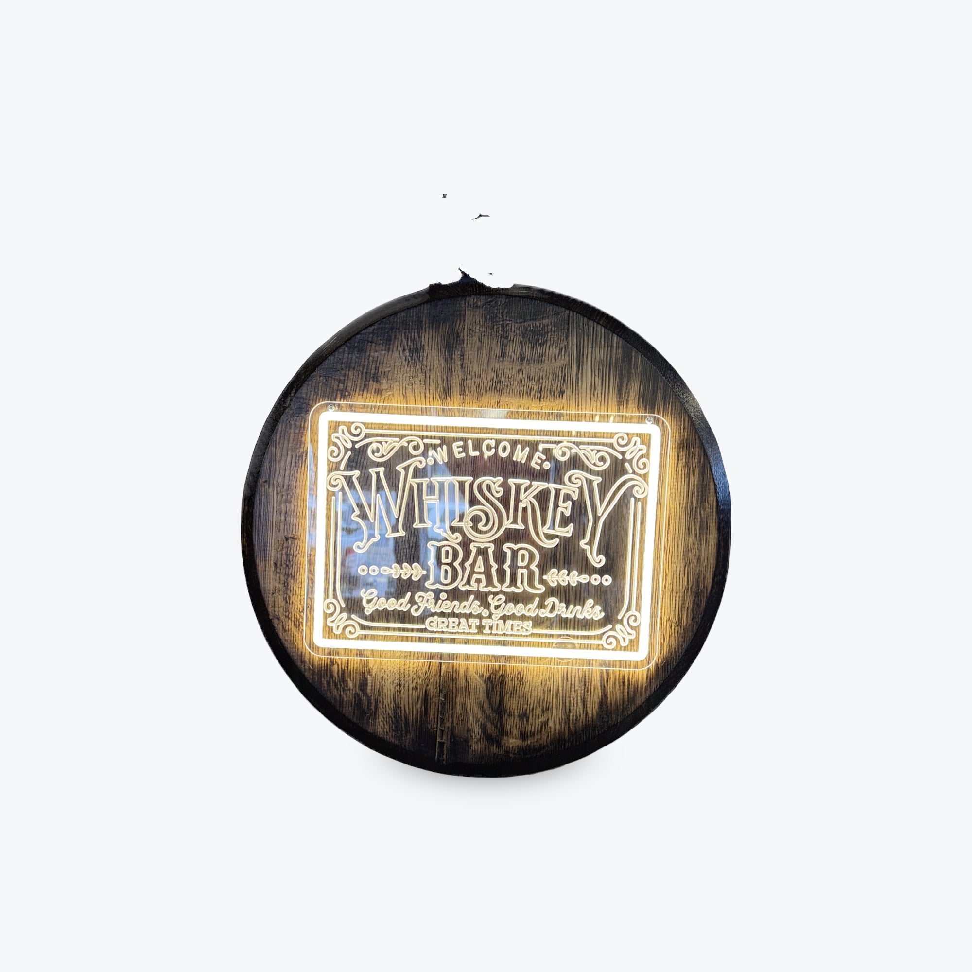 Whiskey Bar Neon Sign Bourbon Lid | Bourbon and Fire